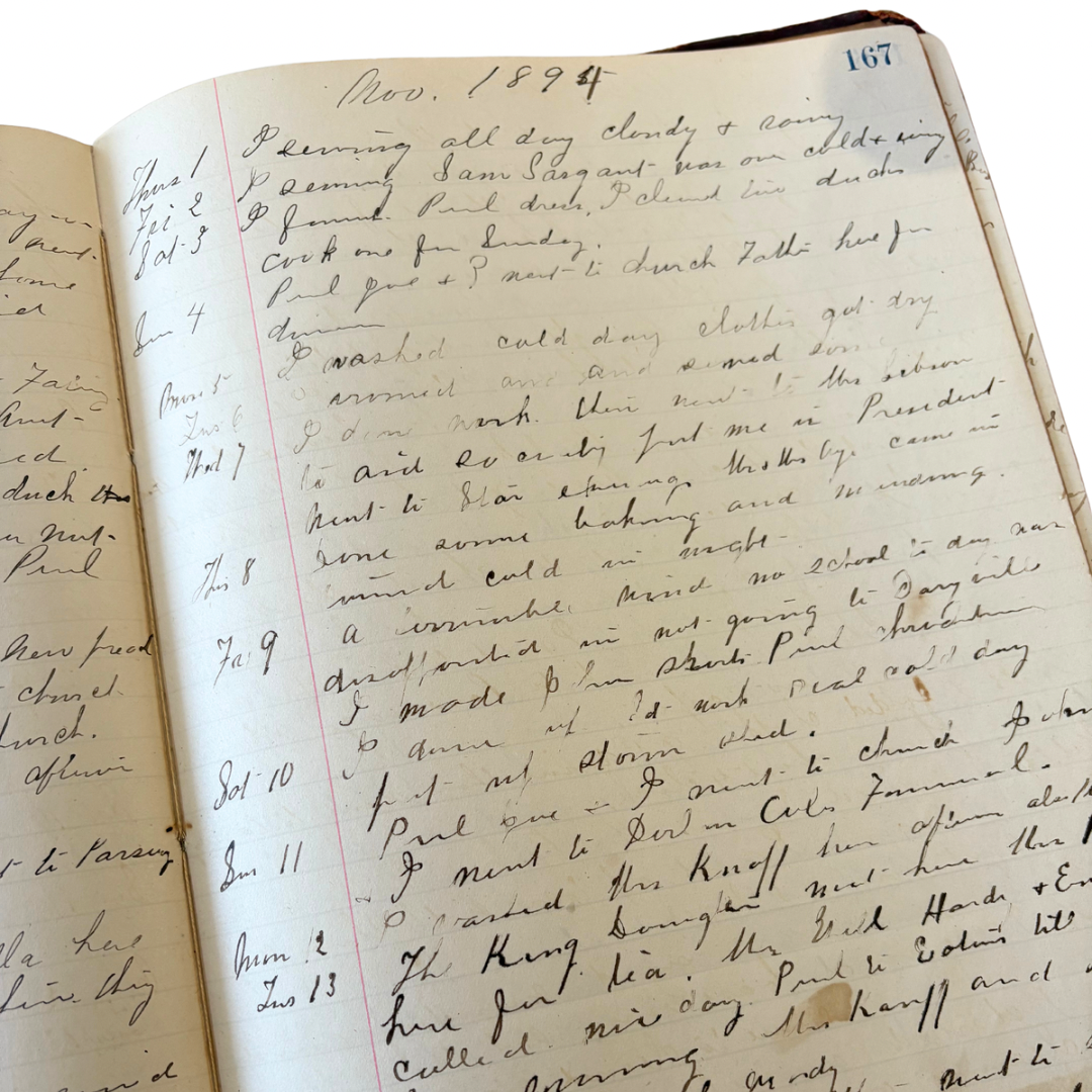 1889-1895 Incredible Diary of Husband and Wife Iowa Pioneers with Deta ...