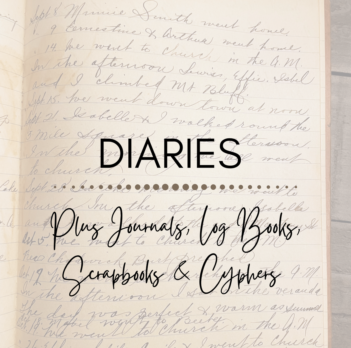 Diaries, Journals, Log Books, Cyphers and Scrapbooks – Katz Fine ...