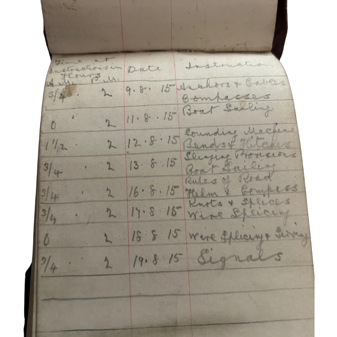 1914 ORIGINAL WORLD WAR I MANUSCRIPT NOTEBOOK HANDWRITTEN BY A BRITISH ...