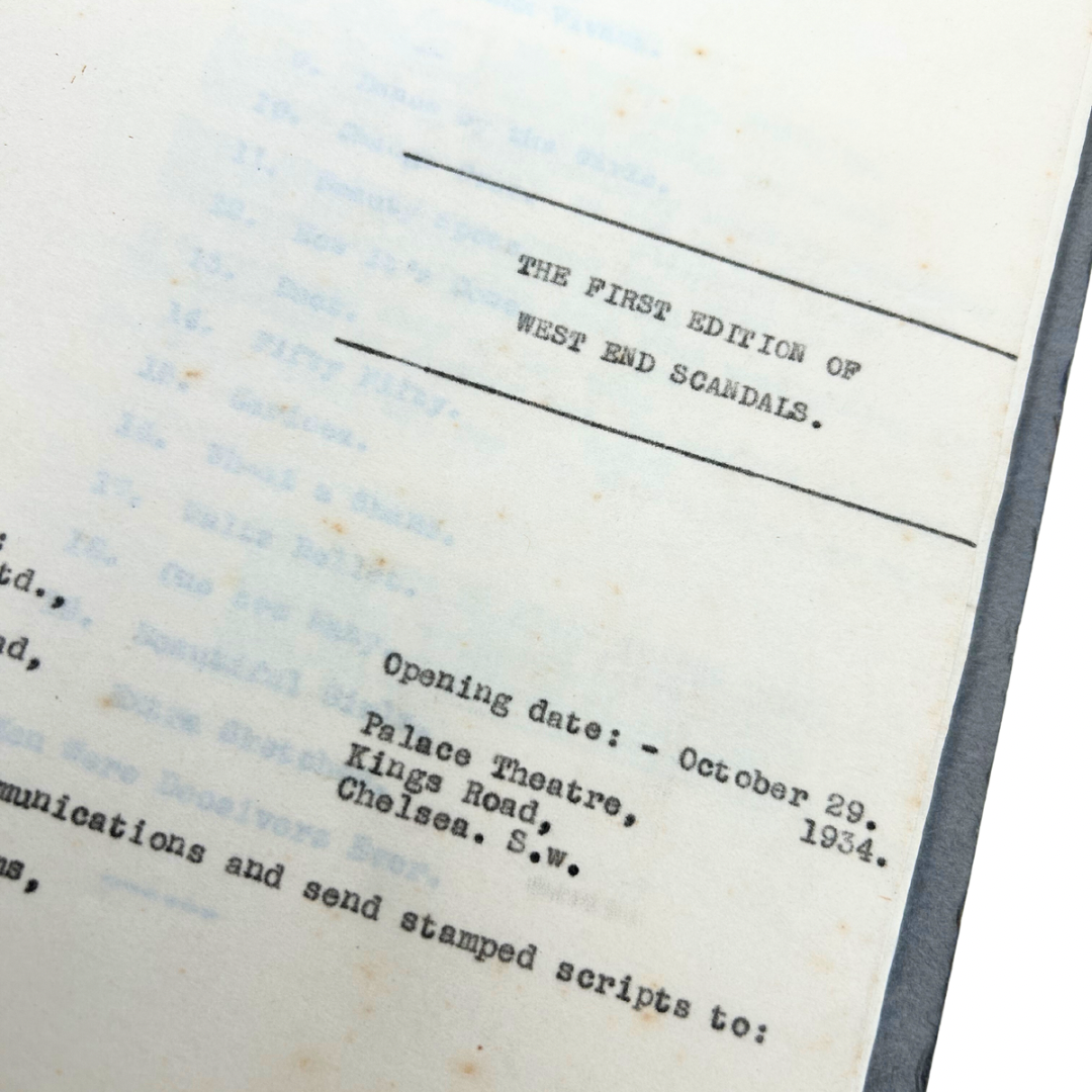 1934 British Theatrical Script Connected to a Losing Artistic Censorsh ...