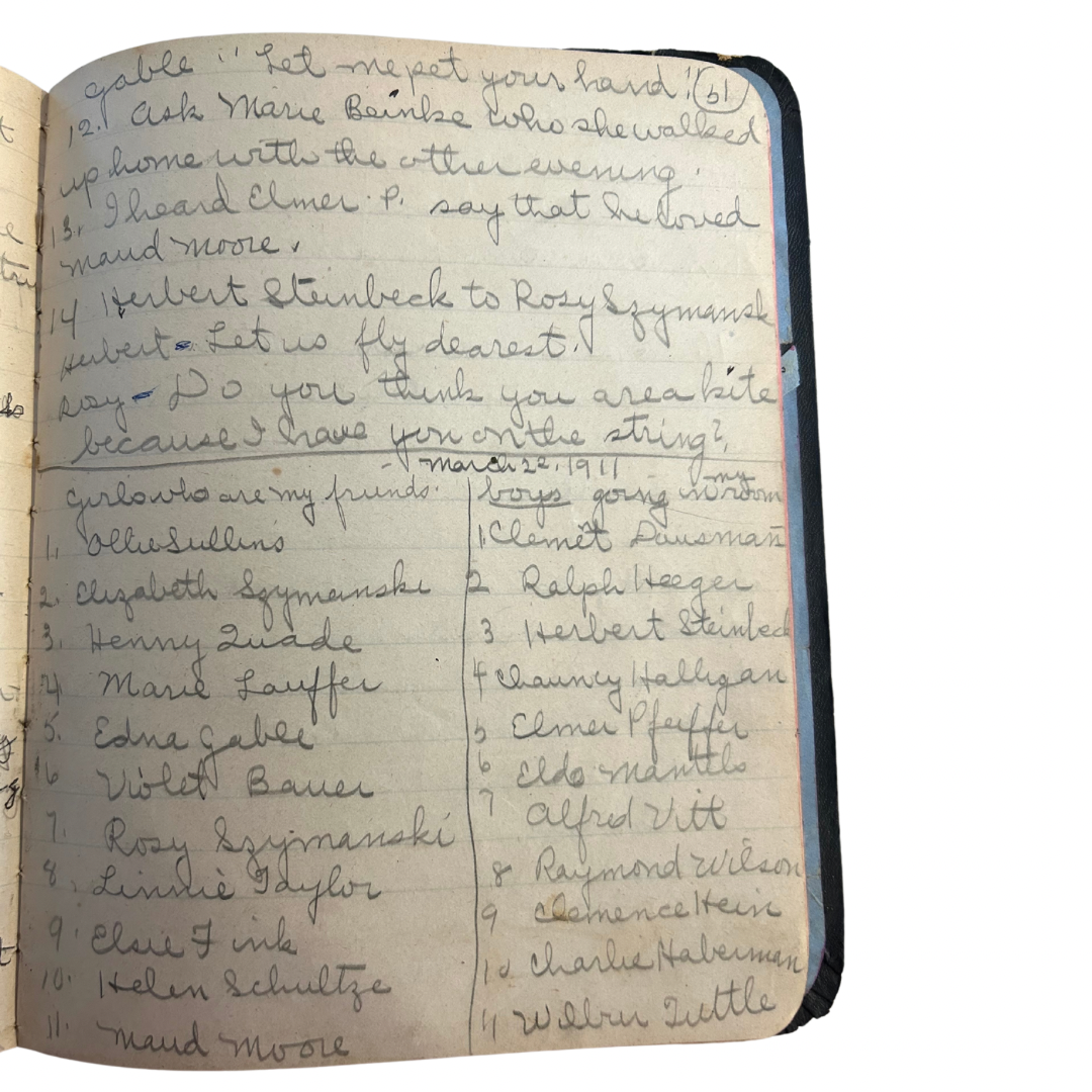 1910-1911 Manuscript Personal Journal and Academic Notebook of a Union ...