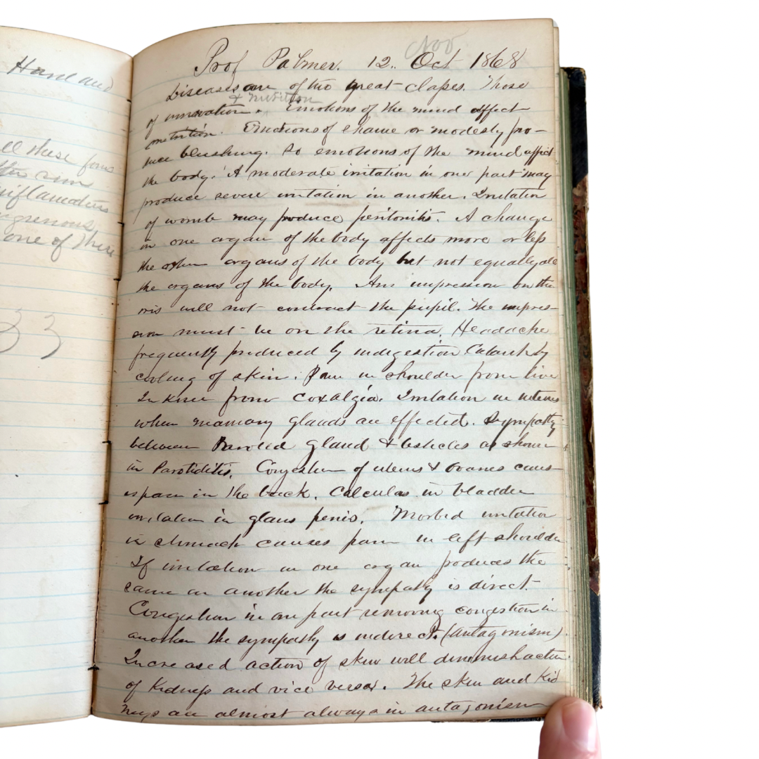1868-1869 Manuscript Notes Chronicling Lectures of Trailblazing Univer ...