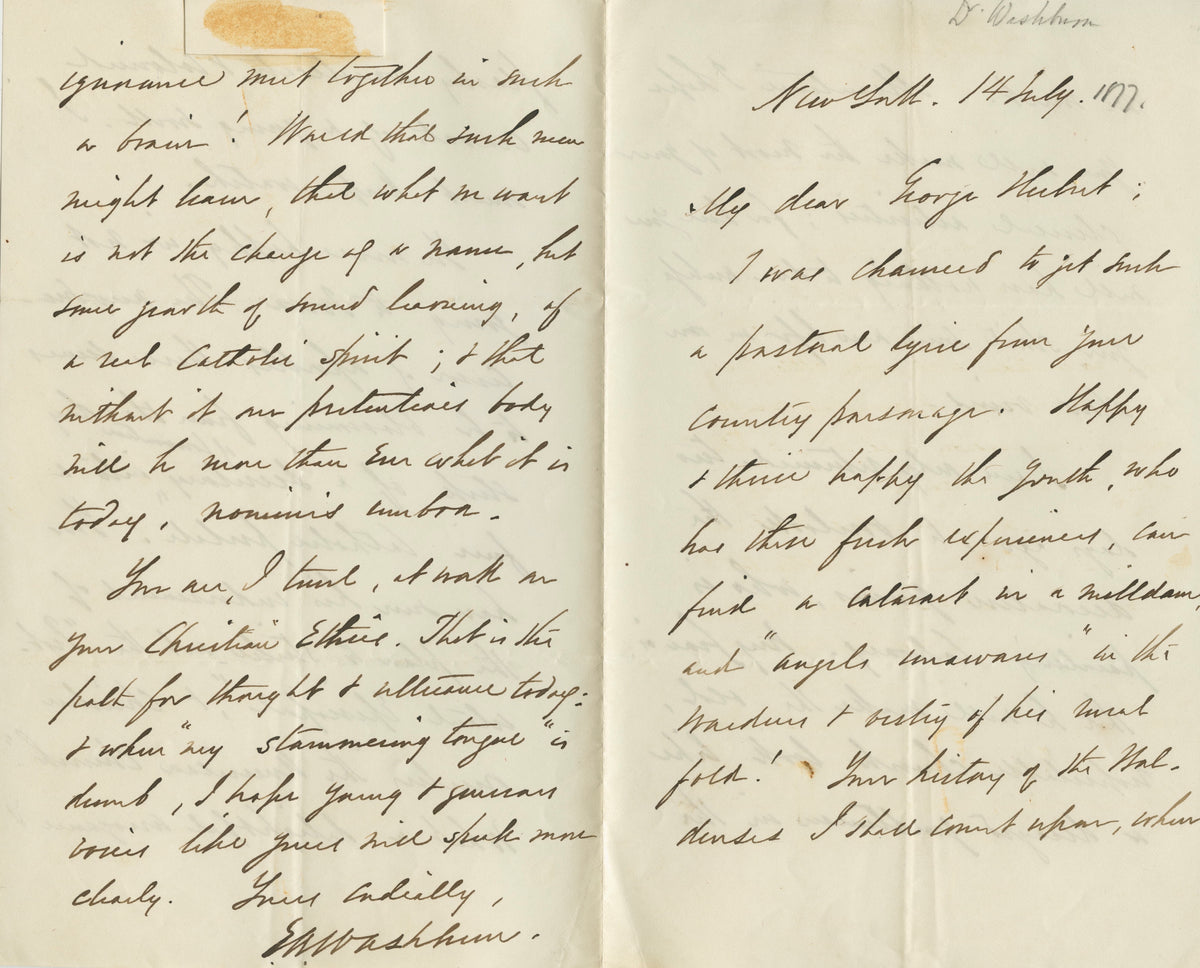 c1877 Detailed and Gossipy Manuscript Letter by Well-Known Hymn Writer ...
