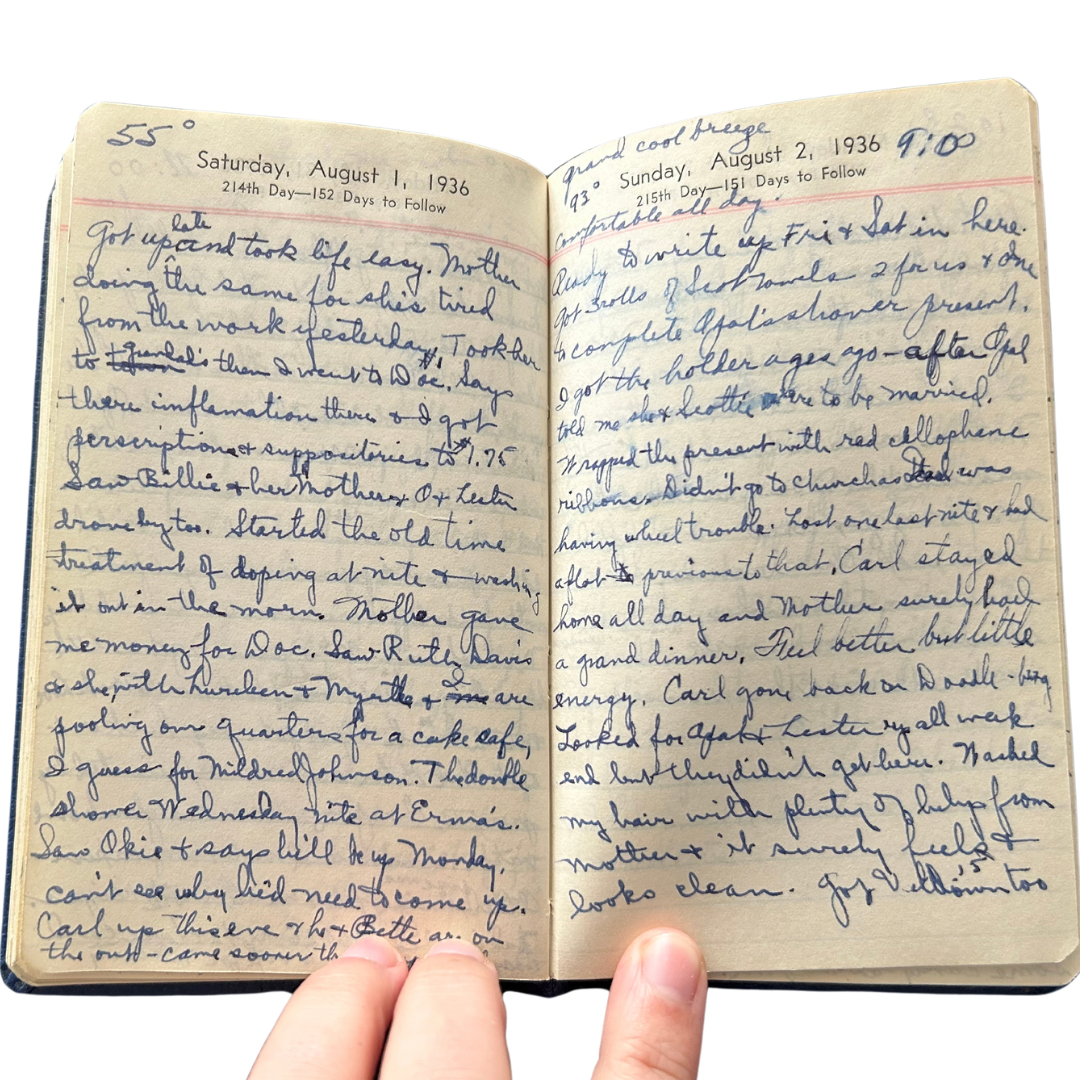 1936-1940 Collection of Diaries of a Young Ottawa, Kansas Republican W ...