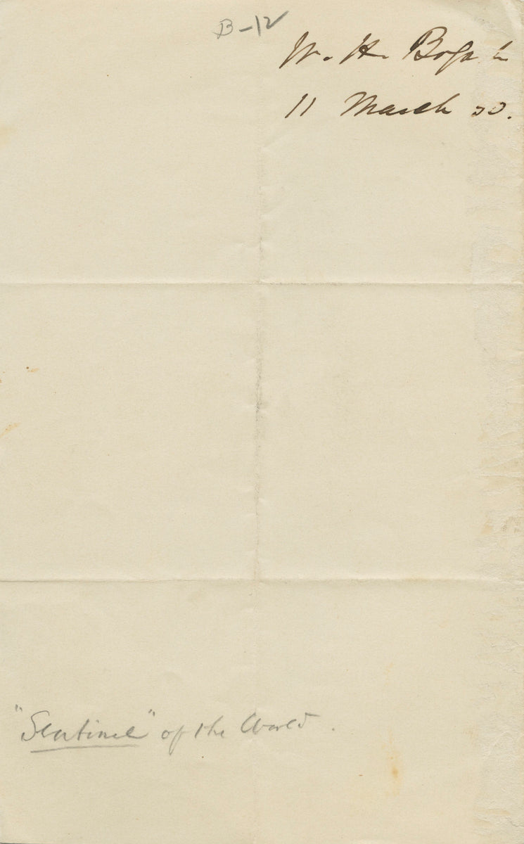 1850 Manuscript Letter by New York Journalist and Legislator, William ...