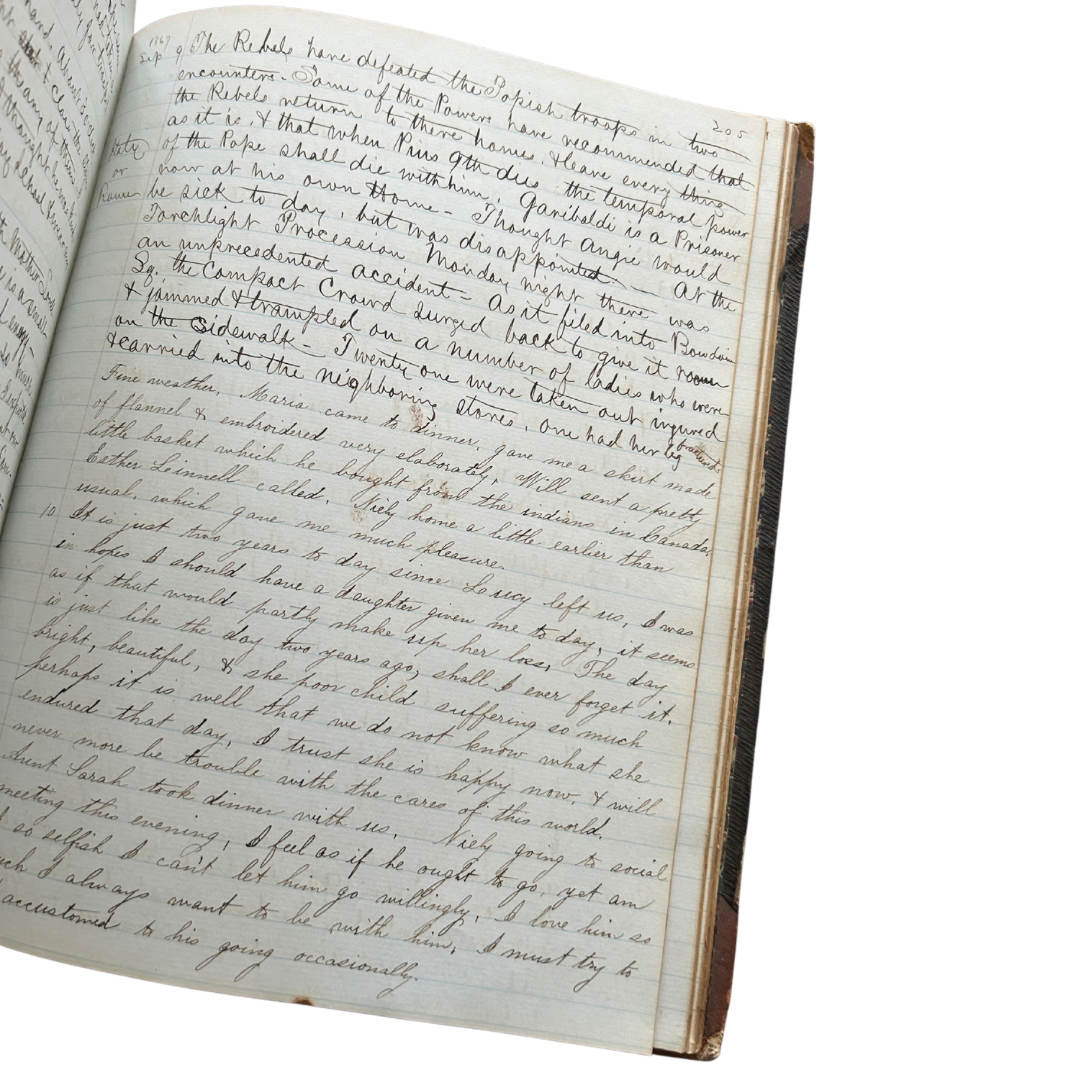 1865 Eclectic, Detailed Diary and Record Book of a Massachusetts-Based ...