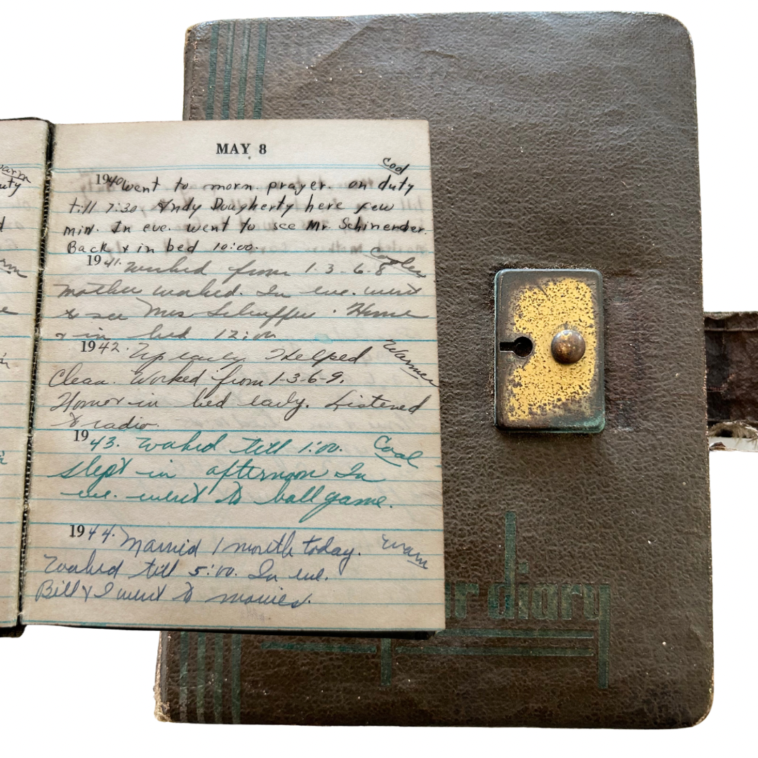 1940-1944 Detailed Daily Diary of a Delaware Nursing Student Turned Yo ...