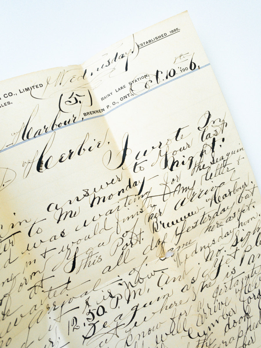 1900s Letters Featuring Business and Gossip of an Ontario Lumber Firm ...