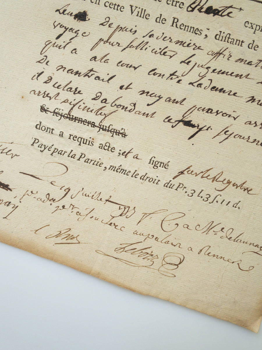 1777 Legal Registry Document About French Nobility Real Estate – Katz ...