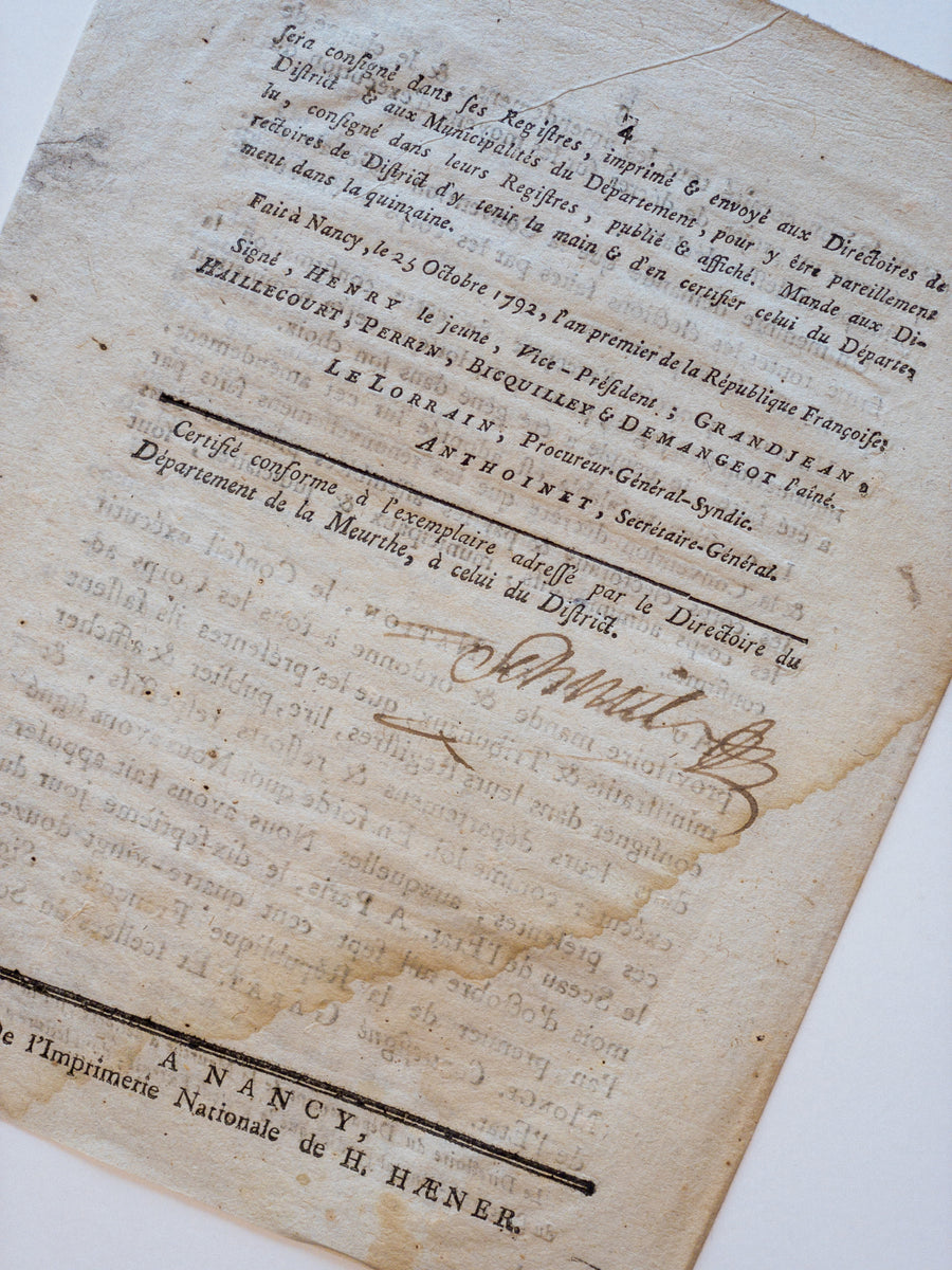 Incredible 1792 Minutes of the First Convention of the French Republic ...