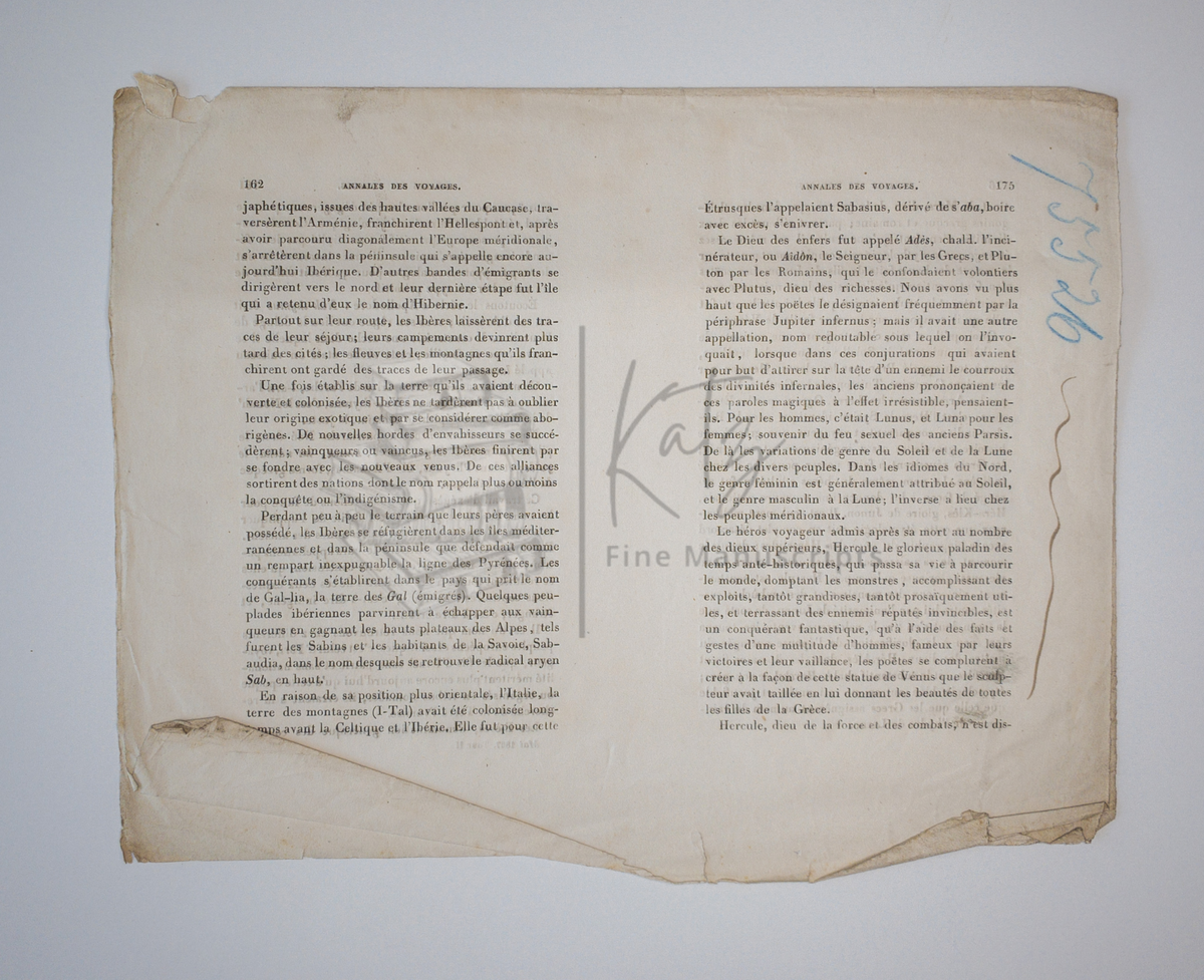 Eight Galley Pages of the Les Annales des Voyages French Geography Jou ...