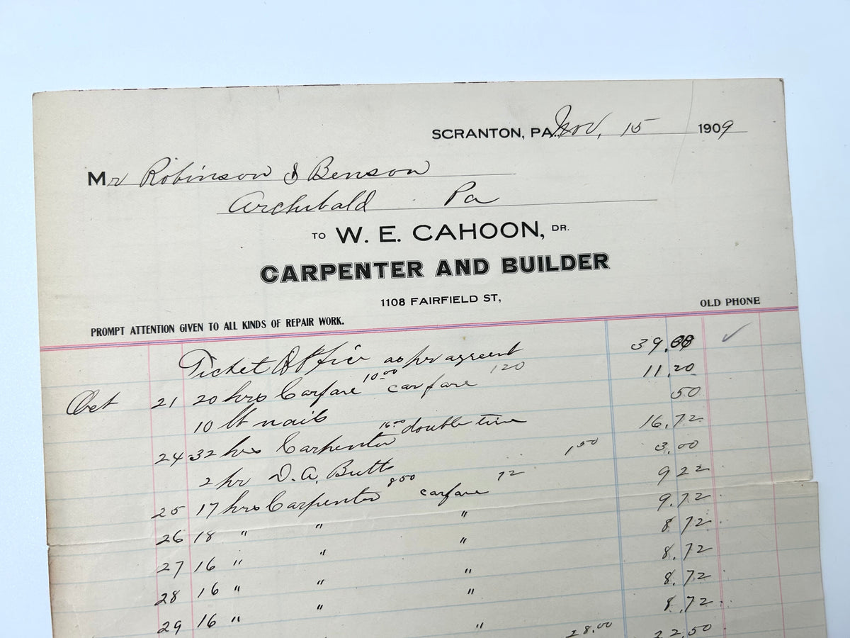 1887-1908 Archive of Business Ephemera and Letter of a Successful Scra ...